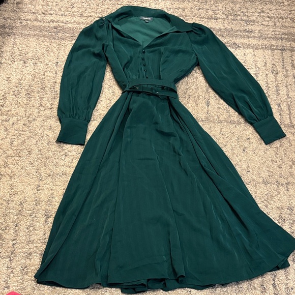 Modcloth | Dresses | Modcloth Emerald Green Long Sleeve Dress | Poshmark
